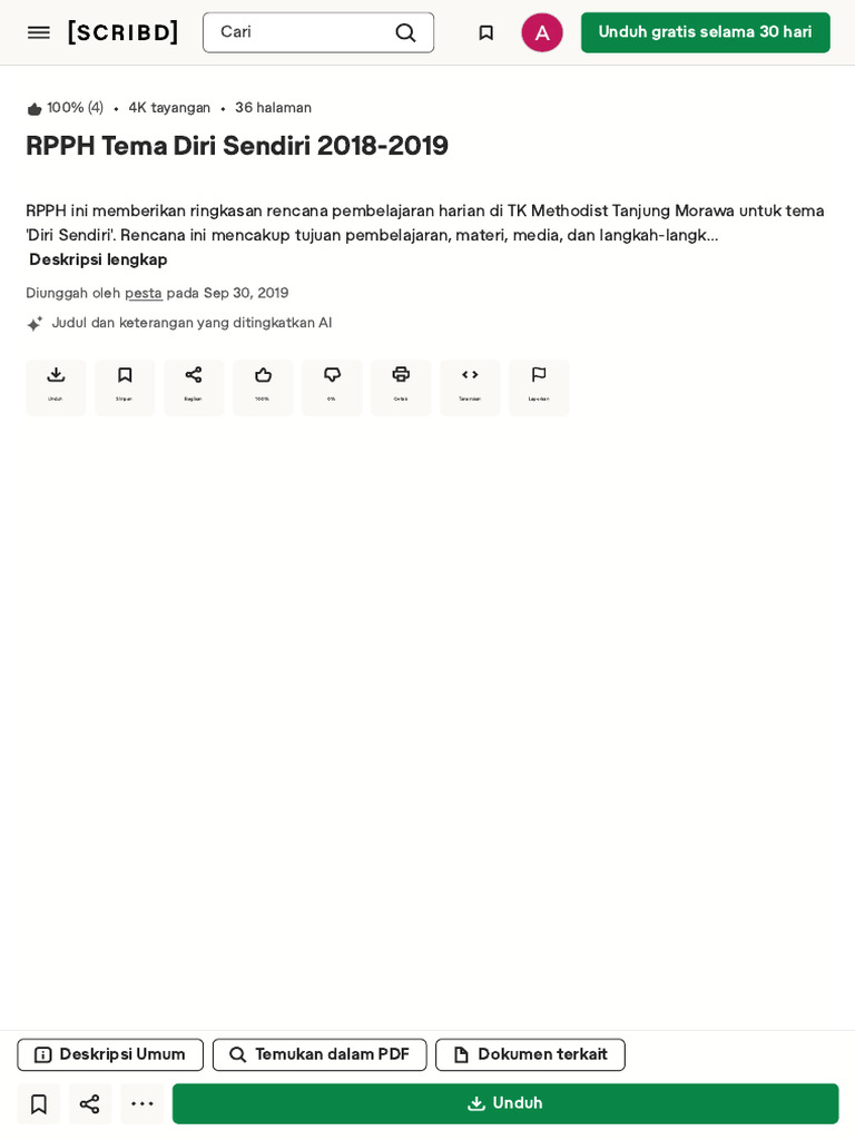RPPH+Tema+Diri+Sendiri+2018-2019+ - +PDF+ - +Pengembangan+Diri+ ...