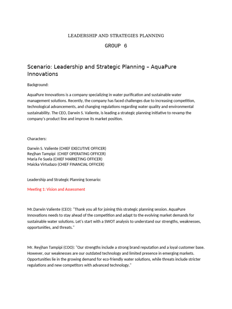 Leadership and Strategies Planning | PDF | Strategic Planning | Marketing