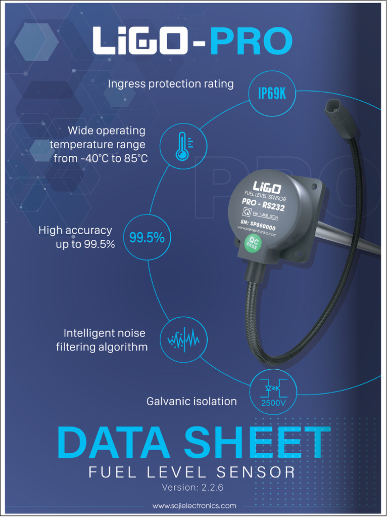 LIGO Pro Fuel Level Sensor Datasheet | PDF | Power Supply | Personal ...
