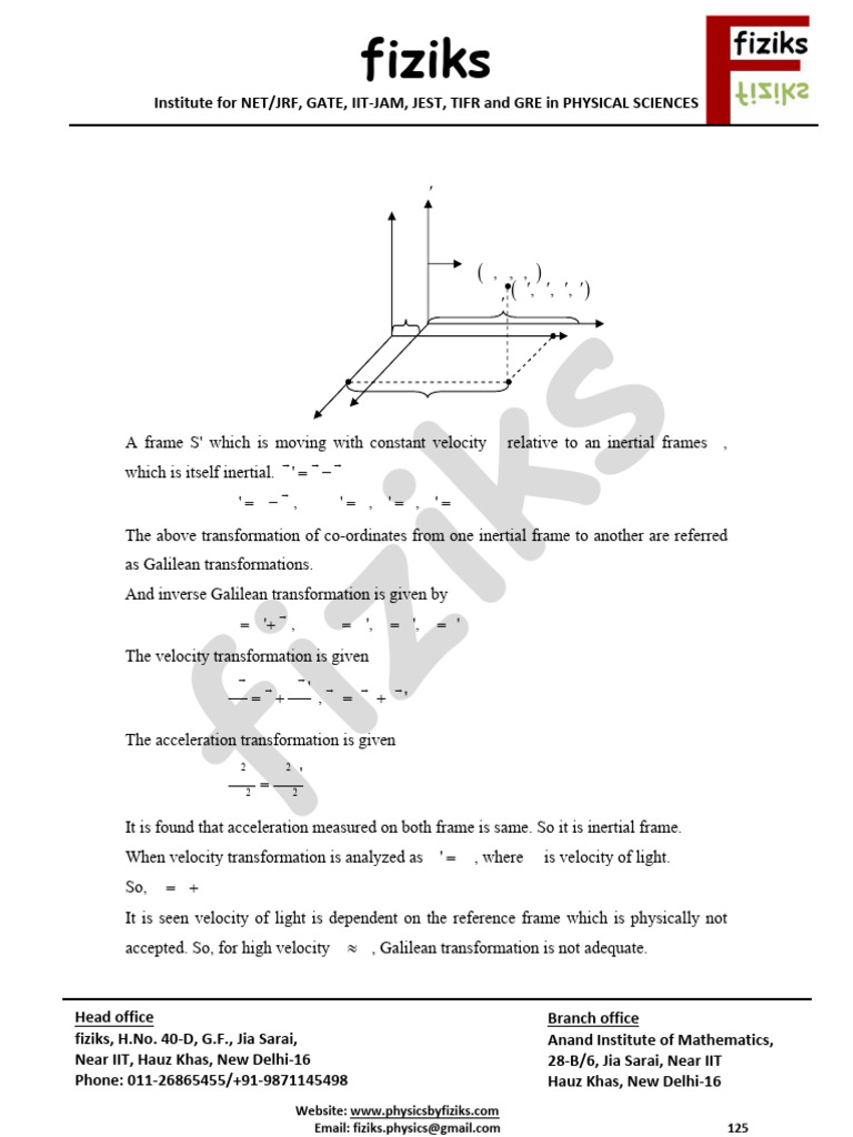 Special Theory of Relativity Explained | PDF | Special Relativity | Mass