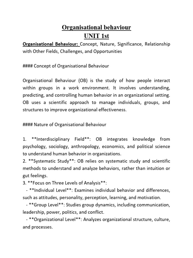Organisational Behaviour | PDF | Leadership | Learning