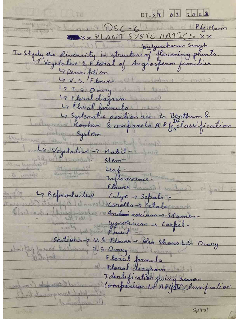 DSC 6 Plant Systematics | PDF