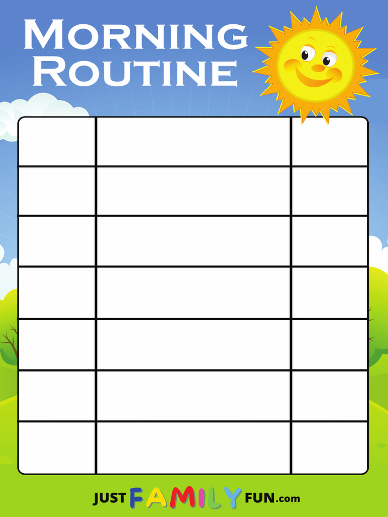 Morning Routine Chart 1 | PDF