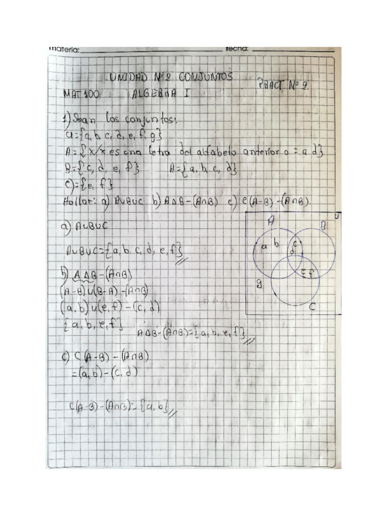 Algebra I Conjunto | PDF