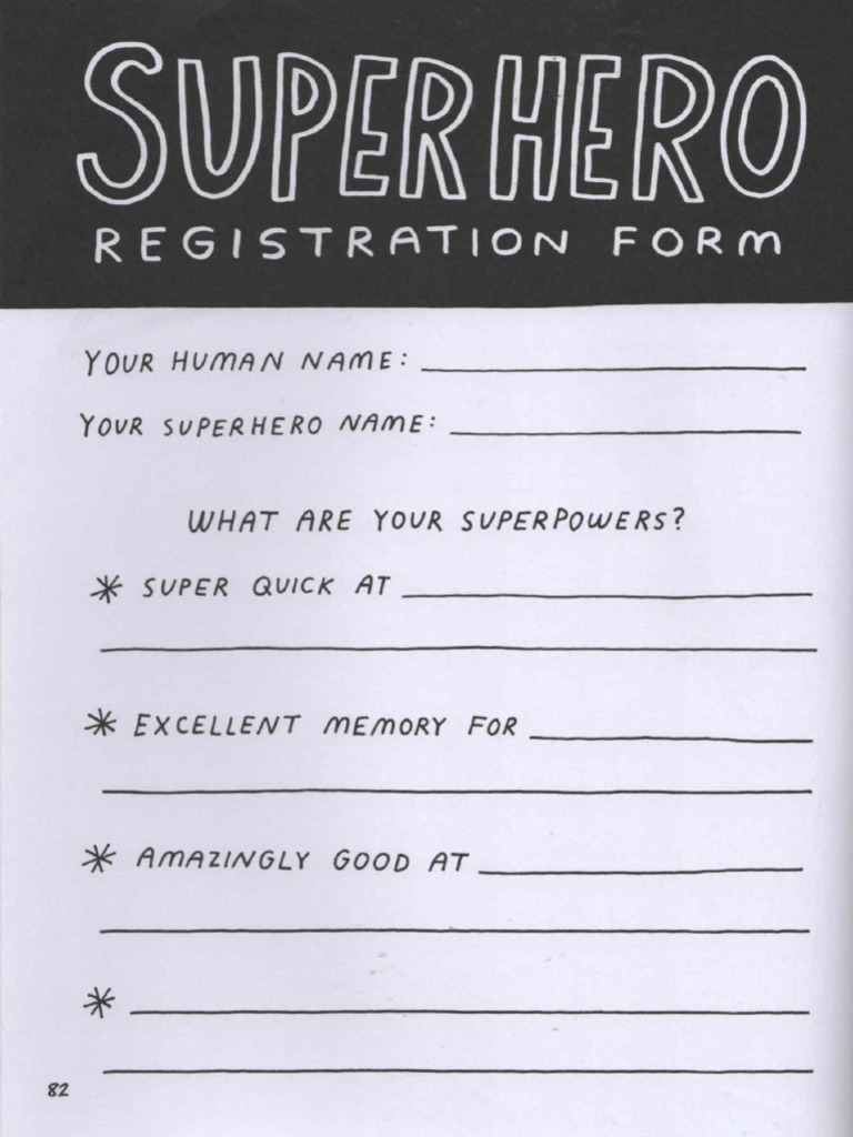 Superhero Worksheet - 1 | PDF