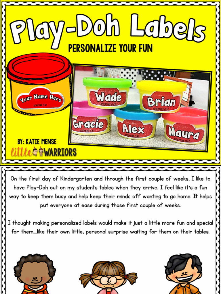 Editable Play Doh Labels | PDF
