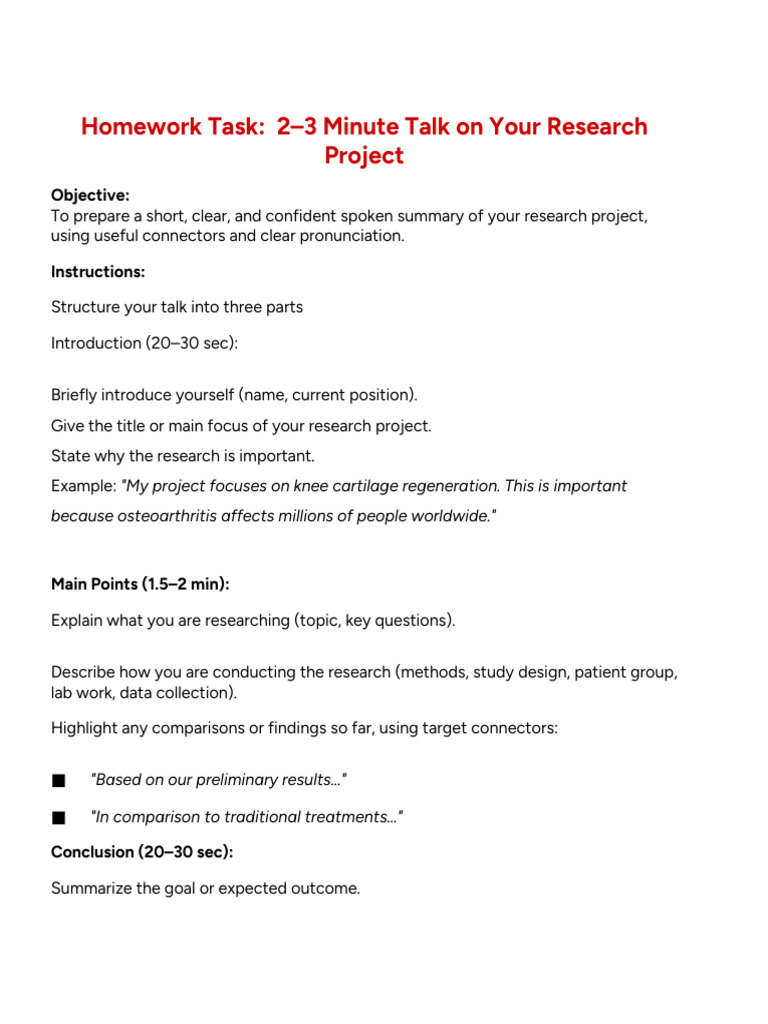 Research Project Presentation Guide | PDF