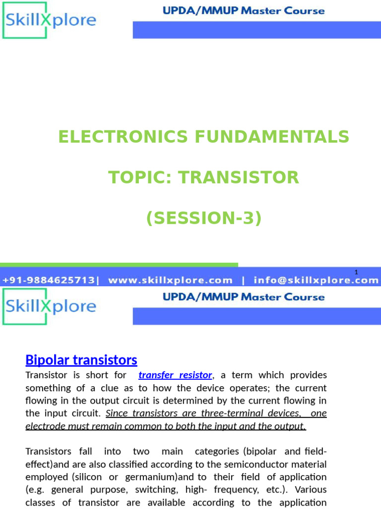 Transistor Basics: Types and Operation | PDF | Bipolar Junction ...