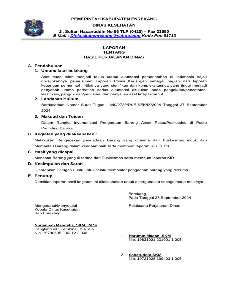 03 - Laporan Hasil Pustu | PDF