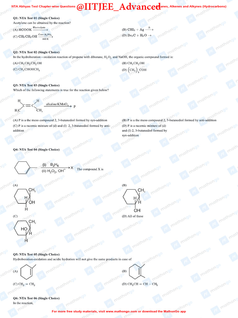 25 Alkanes Alkenes and Alkynes (Hydrocarbons) | PDF | Alkene | Hydrocarbons