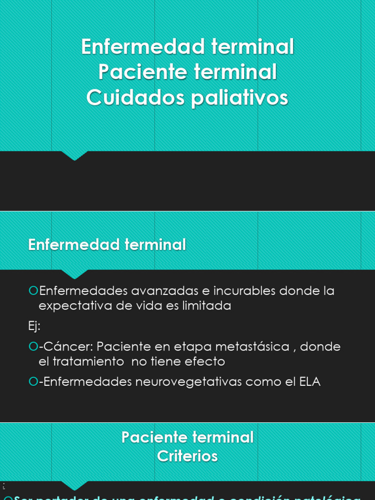 2024 Enfermedad Terminal, Paciente Terminal, Cuidados Paliativos | PDF ...