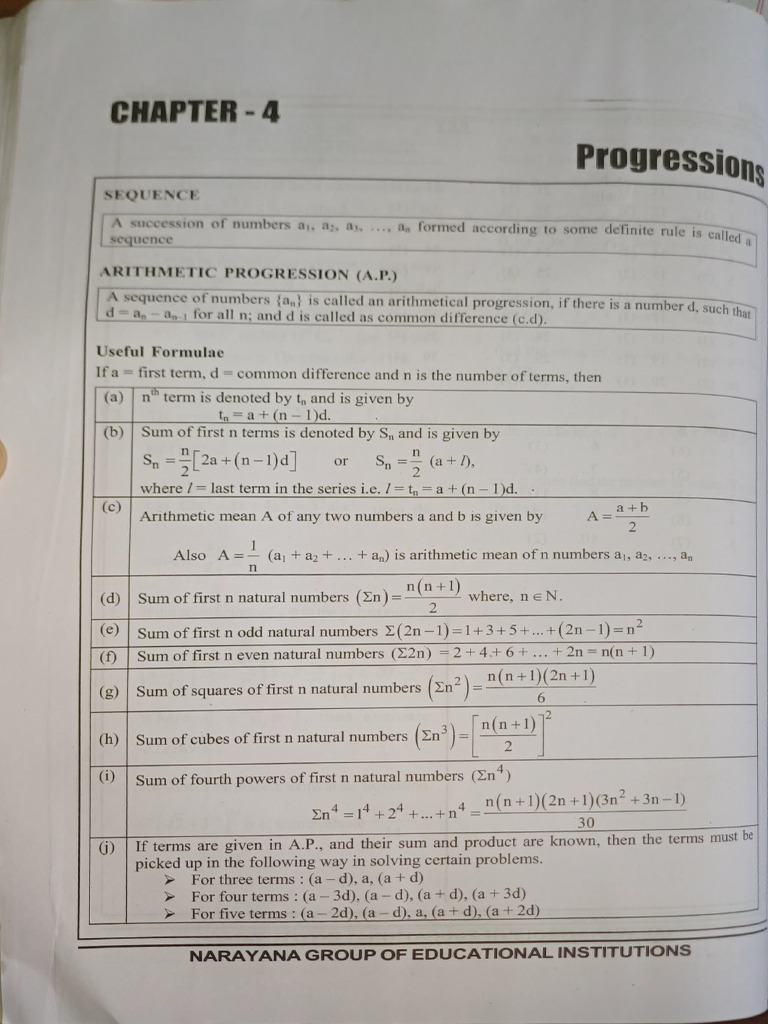 Progression and Complex Nos. | PDF