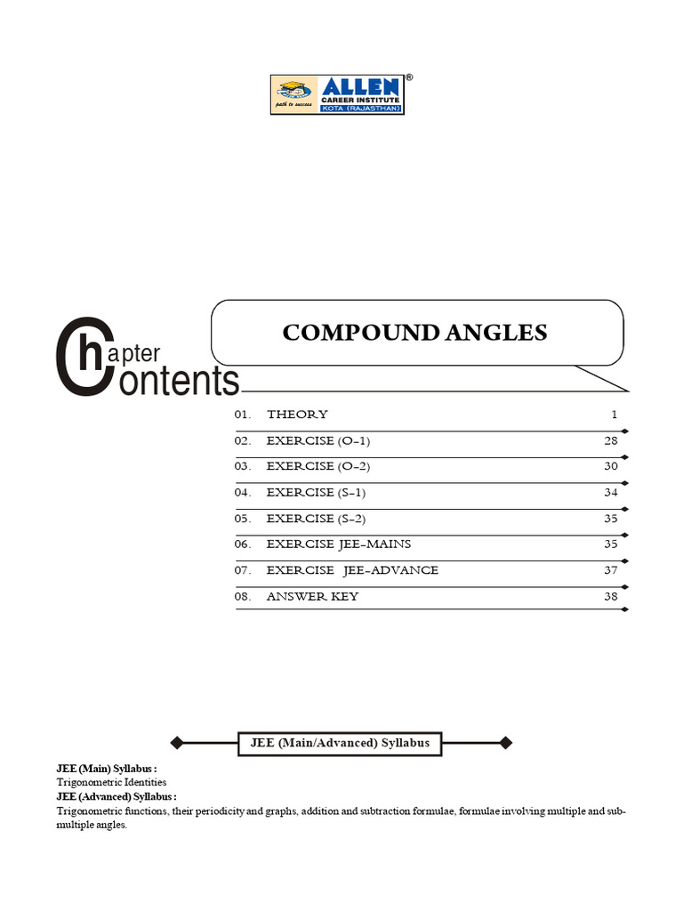 Compound Angles (Eng) - Nurture | PDF | Euclid | Elementary Mathematics
