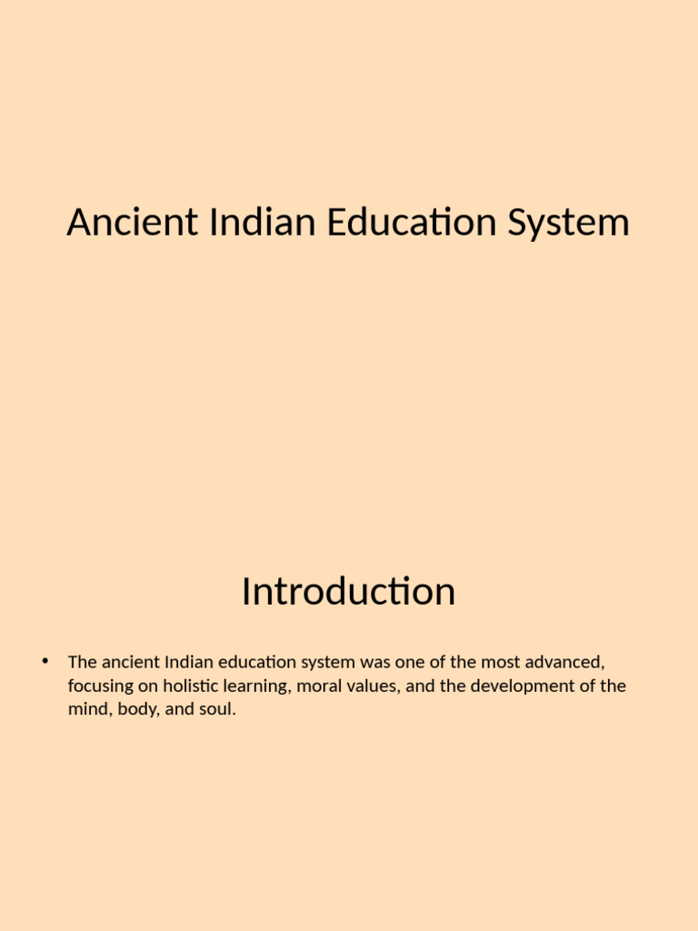 Ancient Indian Education System | PDF