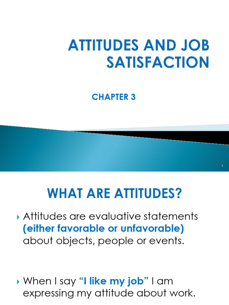 Understanding Attitudes in the Workplace | PDF | Attitude (Psychology ...
