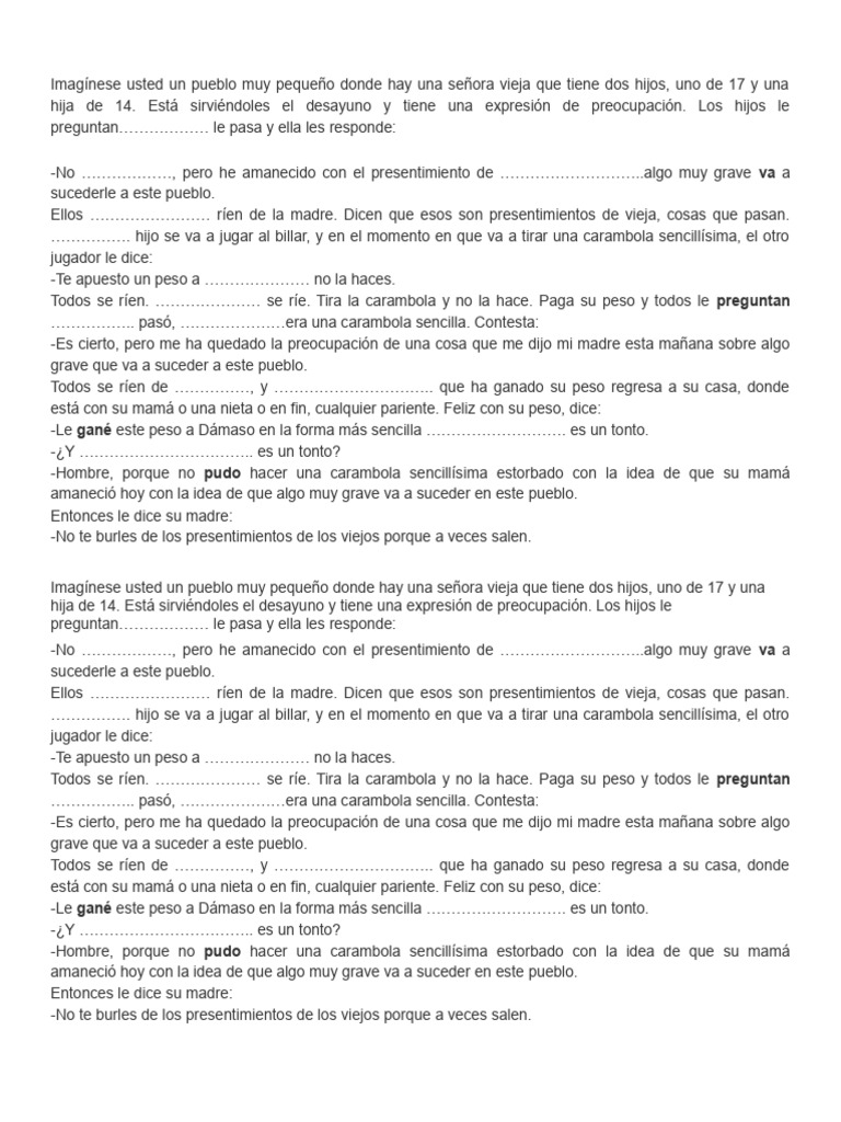 Algo Muy Grave Va A Suceder en Este Pueblo | PDF