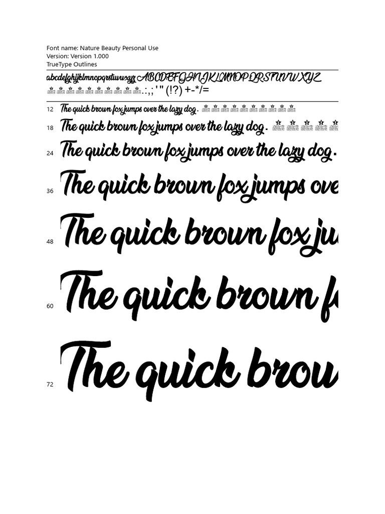 nature-font-pdf