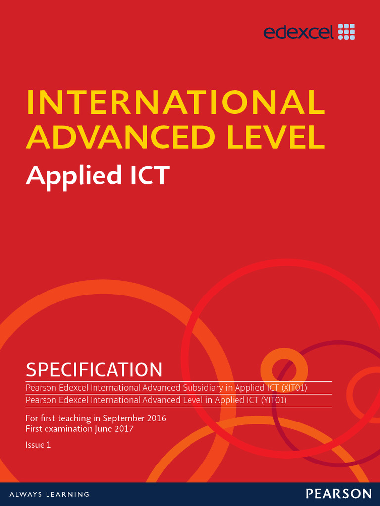 Edexcel International Applied ICT Spec | PDF | Educational Technology ...