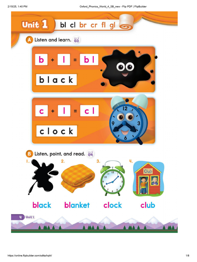 Oxford Phonics World 4 SB Unit 1 | PDF