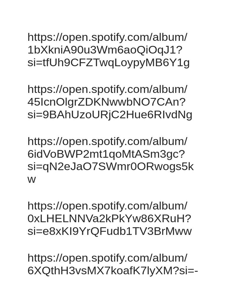 Spotify Albums To Download | PDF