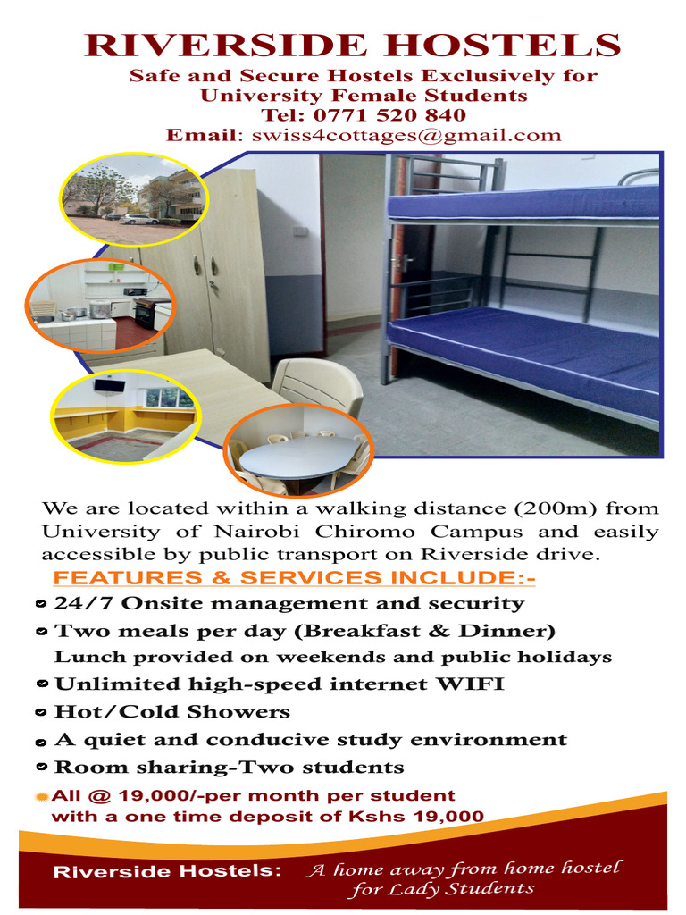 RIVERSIDE HOSTELS FINAL FLYER | PDF | Cuisine | Eating Behaviors Of Humans