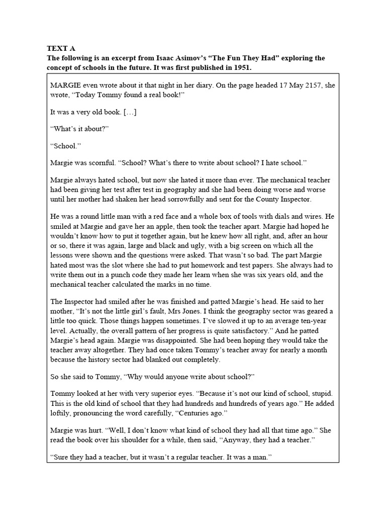 All The Fun They Had | PDF