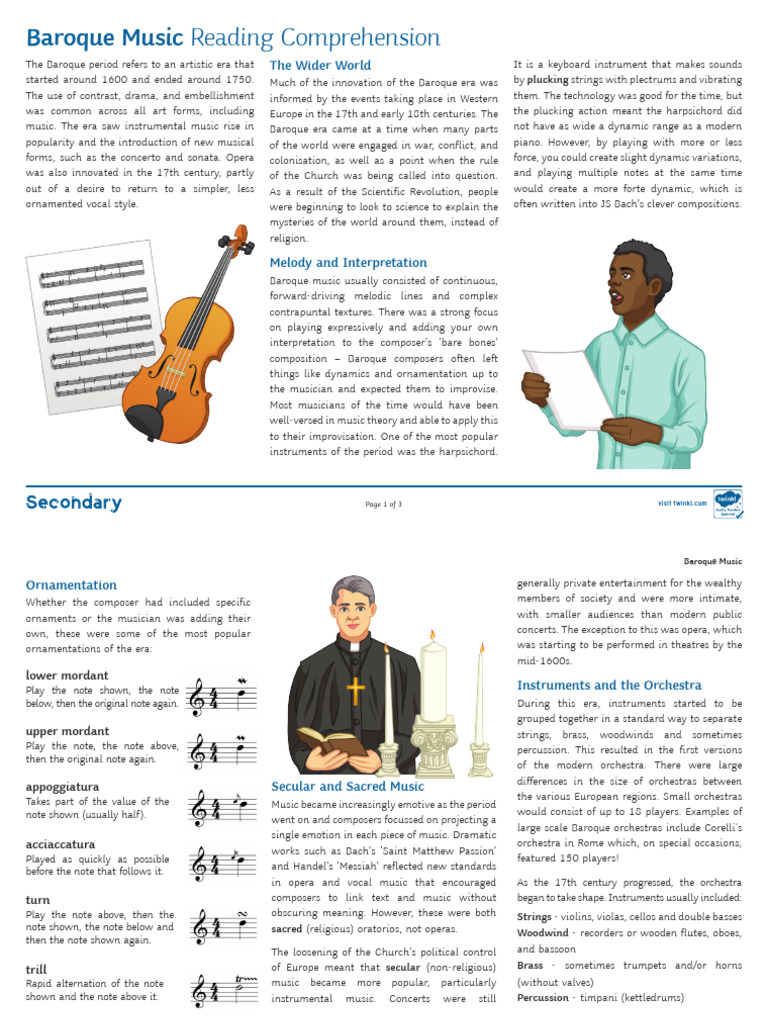 Baroque Period Instruments Overview | PDF | Concerto | Orchestras