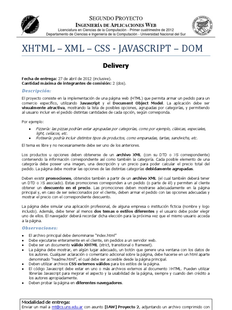 Proyecto 2 | PDF | Script Java | Hojas de estilo en cascada