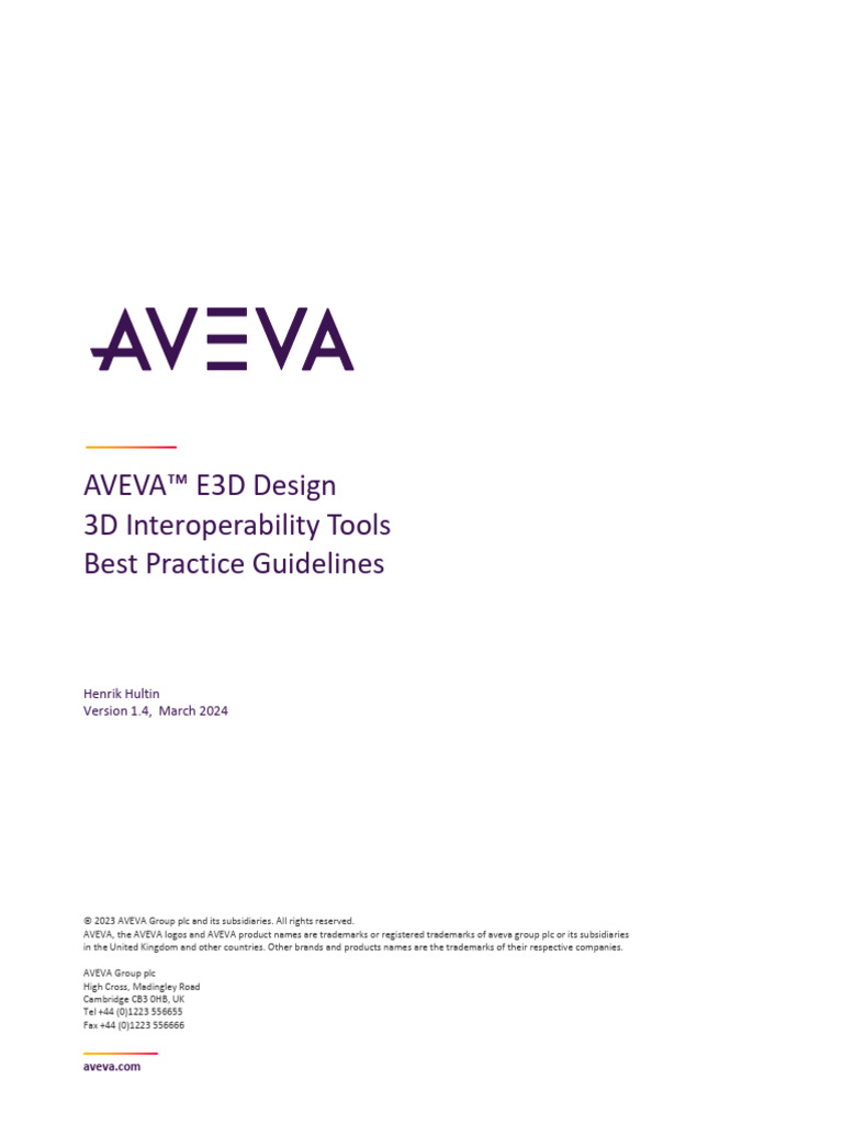 AVEVA E3D Design Interoperability Guide | PDF | 3 D Computer Graphics ...