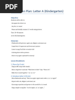 Preschool Alphabet Lesson Plan | PDF