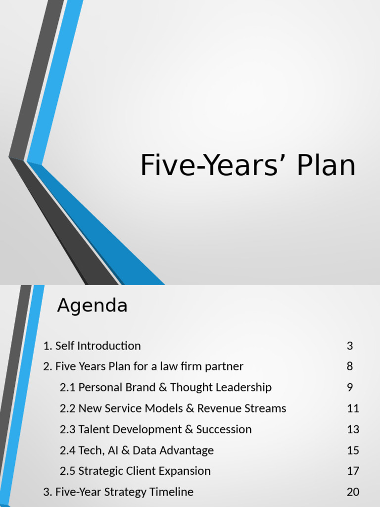 Law Firm 5 Year Plan | PDF | Business | Economies