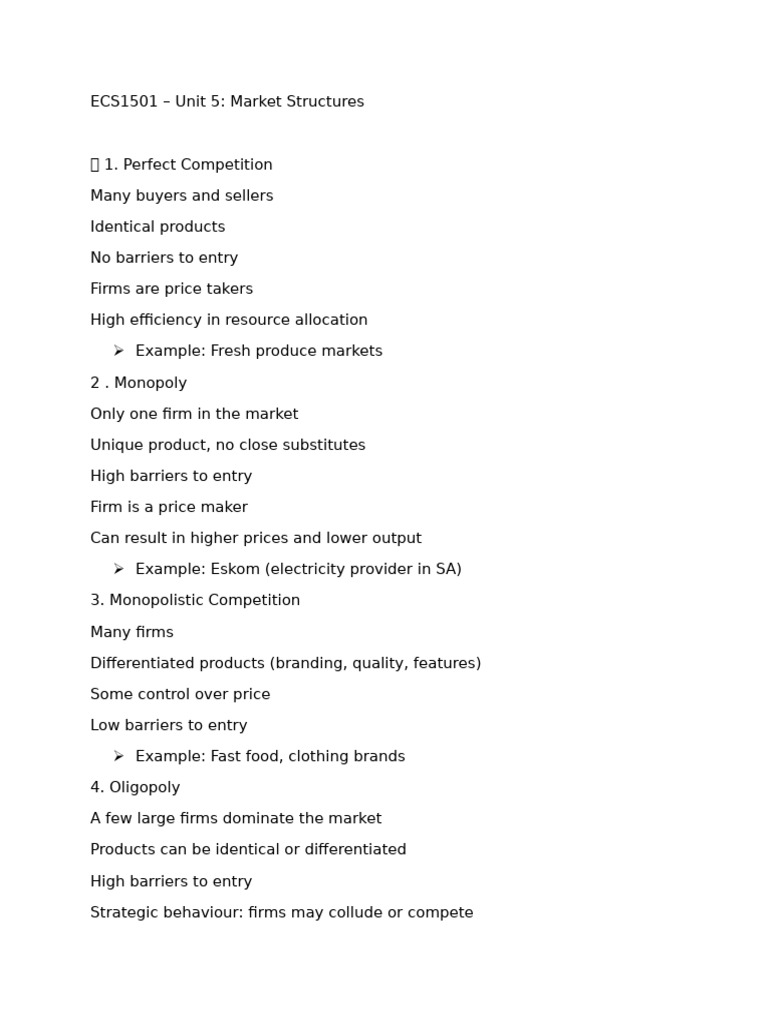 Ecs1501 Unit 5 | PDF