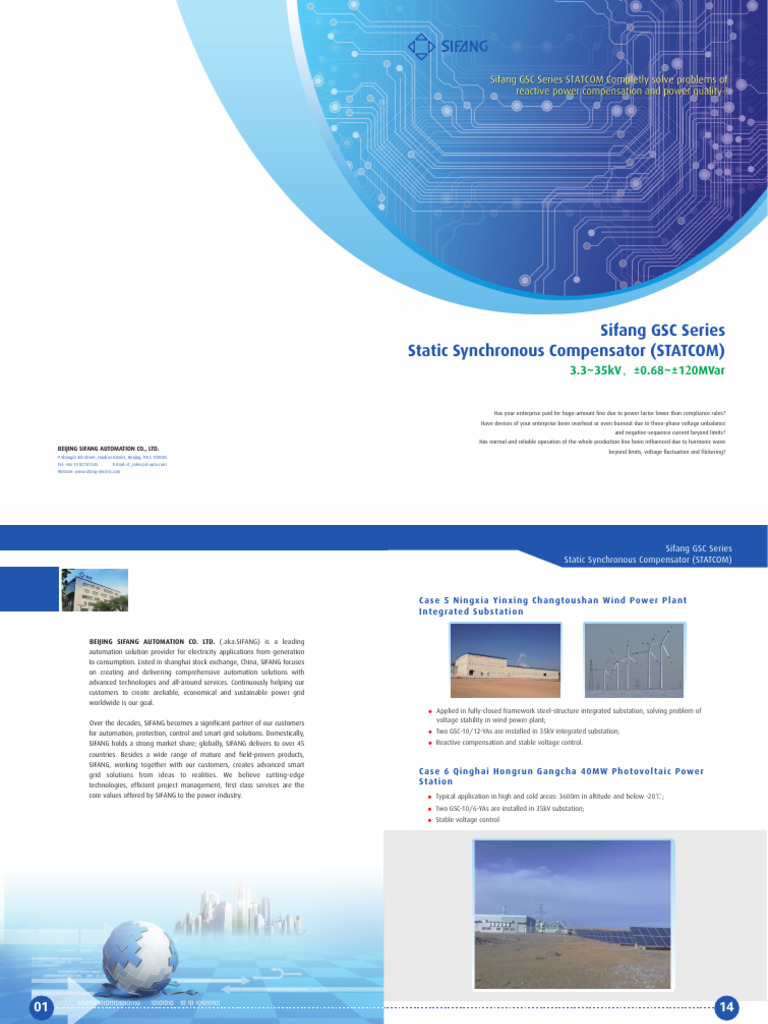 Sifang GSC Series STATCOM Solutions | PDF | Electric Power | Power ...