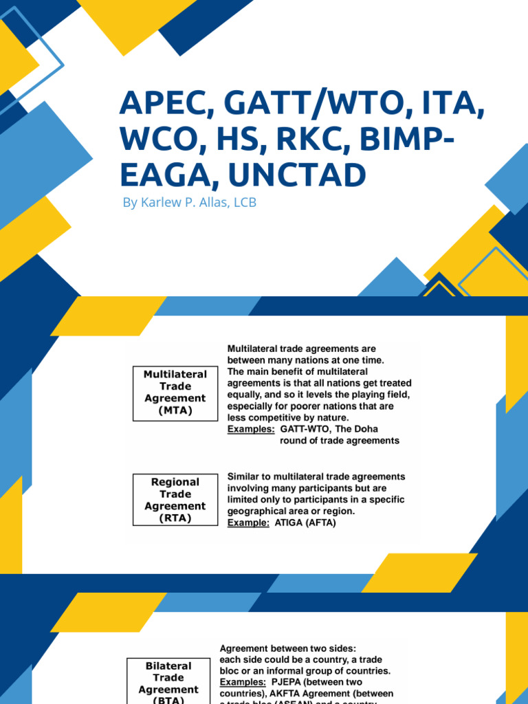 Apec, Gattwto, Ita, Wco, HS, RKC, Bimp-Eaga, Unctad - 20250804 - 161729 ...