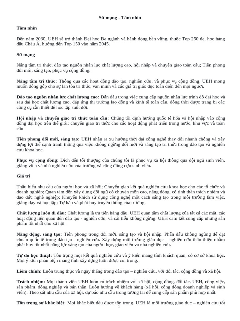 KNM Liên Quan UEH | PDF