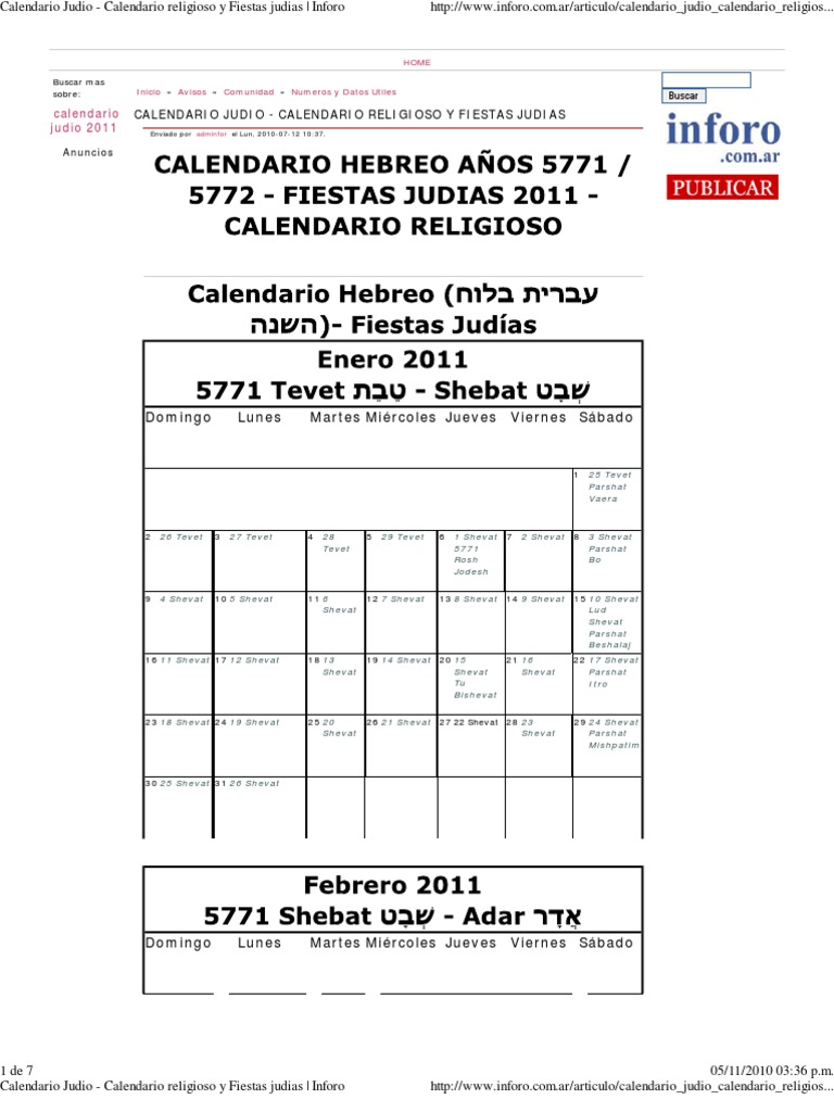 Calendario Judío 2025: Fiestas y Fechas | PDF | Janucá | Calendario hebreo