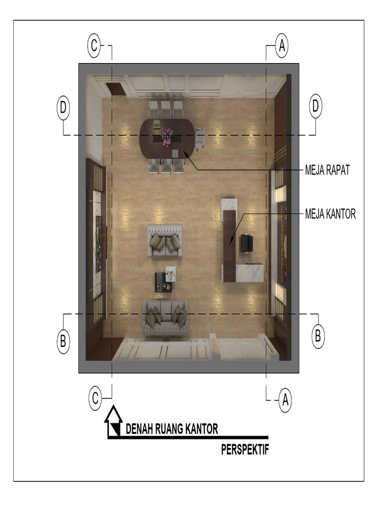 Layout Desain Ruang Kantor Skala 1:30 | PDF
