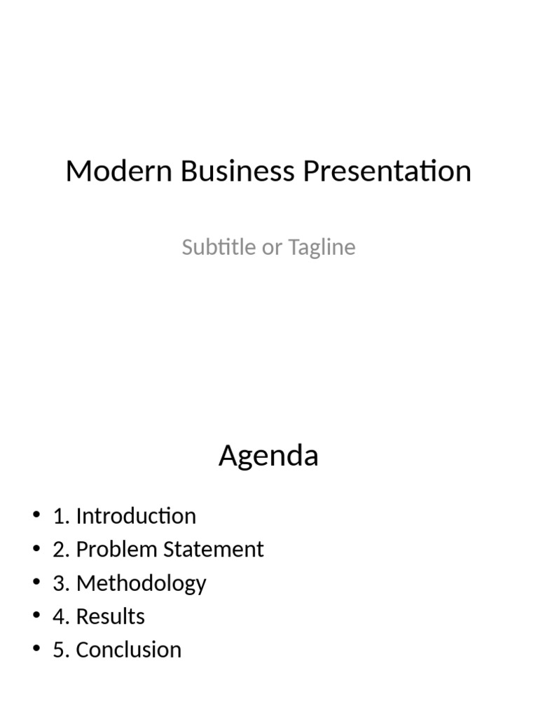 Detailed Presentation Template | PDF