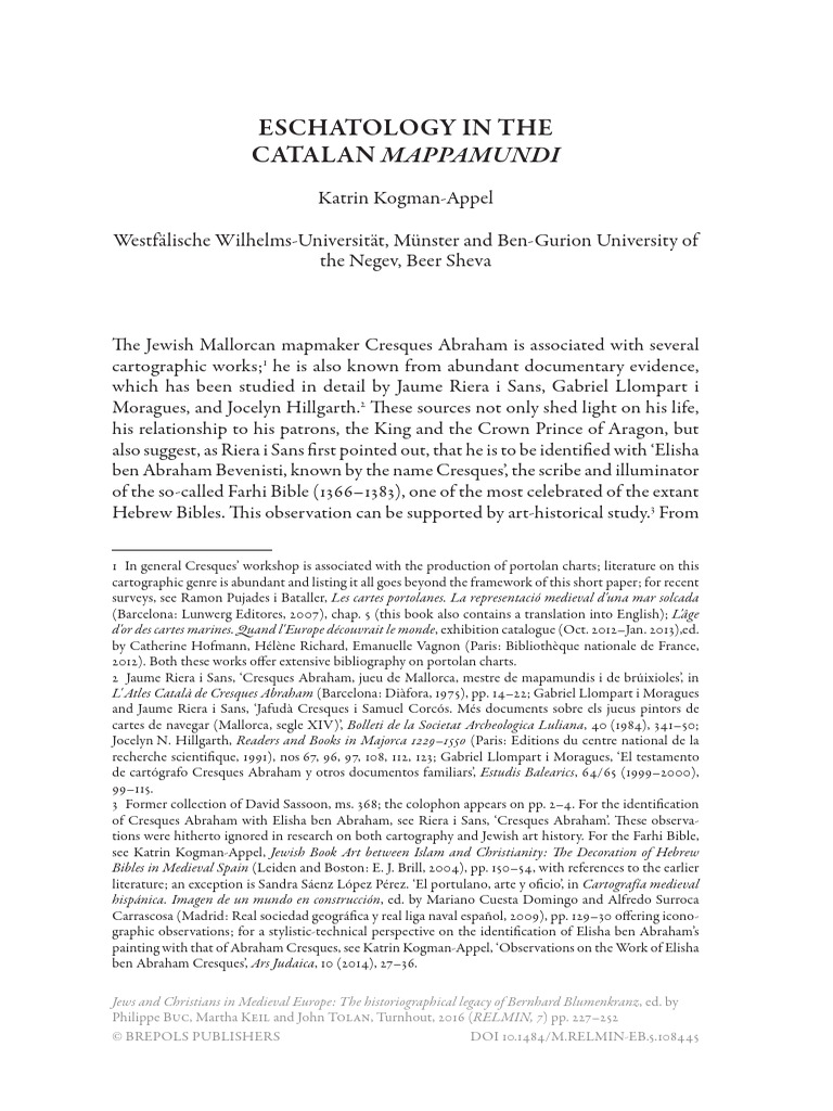 Eschatology in the Catalan Mappamundi | PDF | Biblical Magi