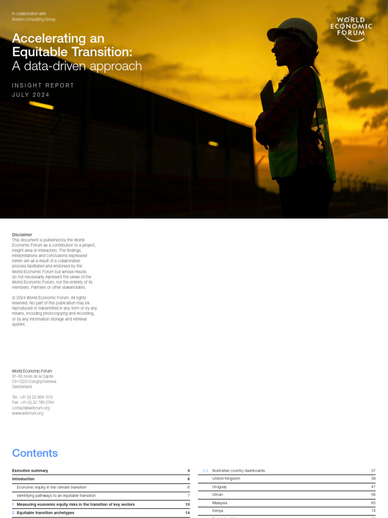 WEF Accelerating an Equitable Transition a Data Driven Approach 2024 ...
