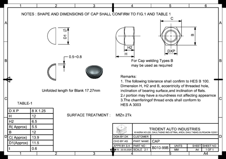 Cap B010 99B | PDF