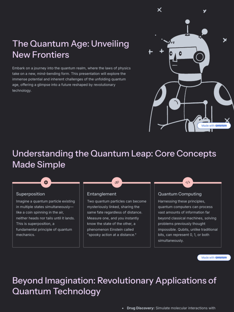 The Quantum Age Unveiling New Frontiers | PDF | Quantum Computing ...