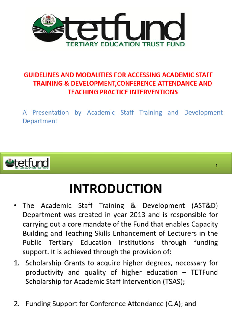 TETFund Academic Staff Training Guidelines | PDF | Doctor Of Philosophy ...
