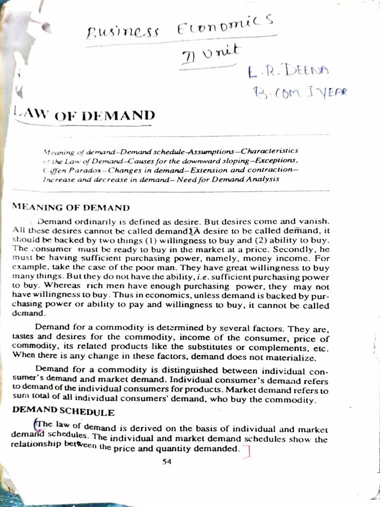 Business Economics Unit 2 Material | PDF