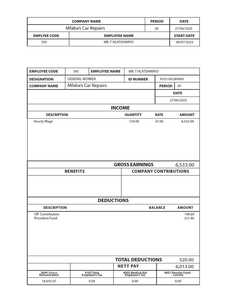 June Payment | PDF
