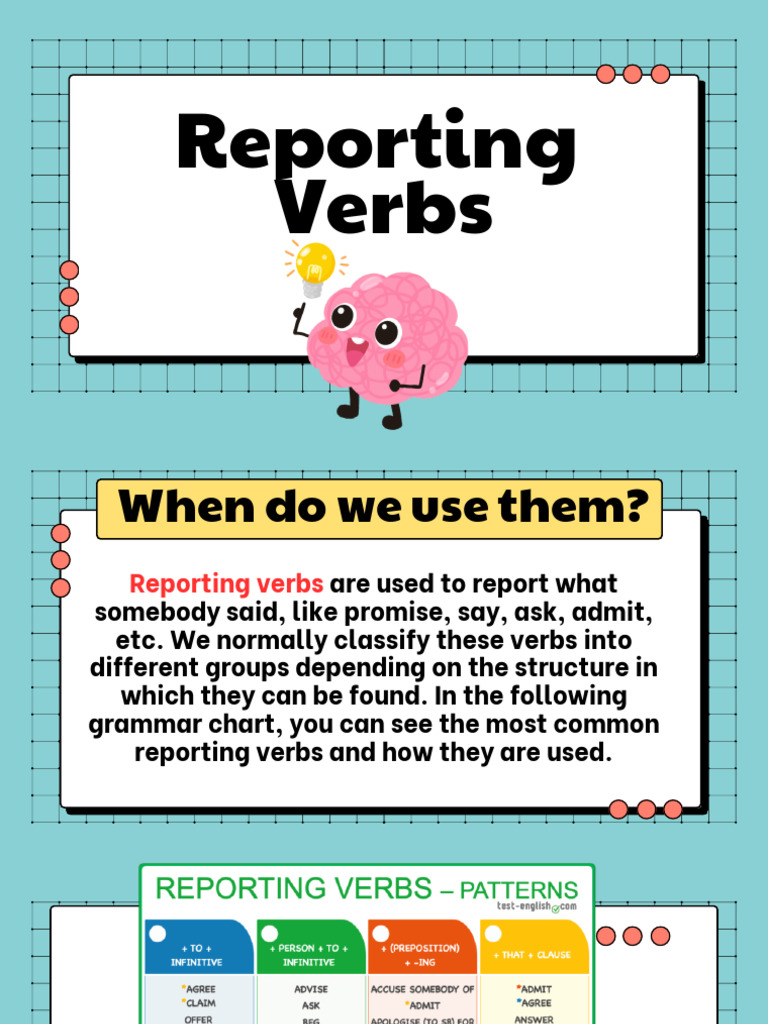 Reporting Verbs | PDF