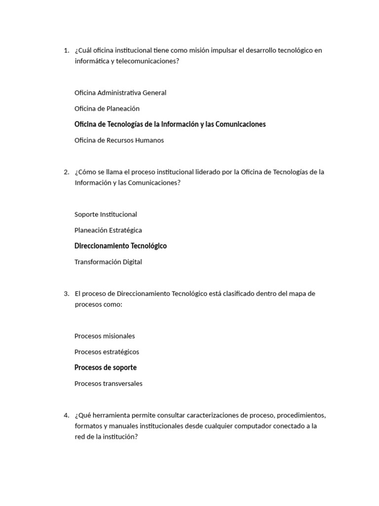 Test de Seguridad de la Información OFTIC | PDF | Tecnología de ...