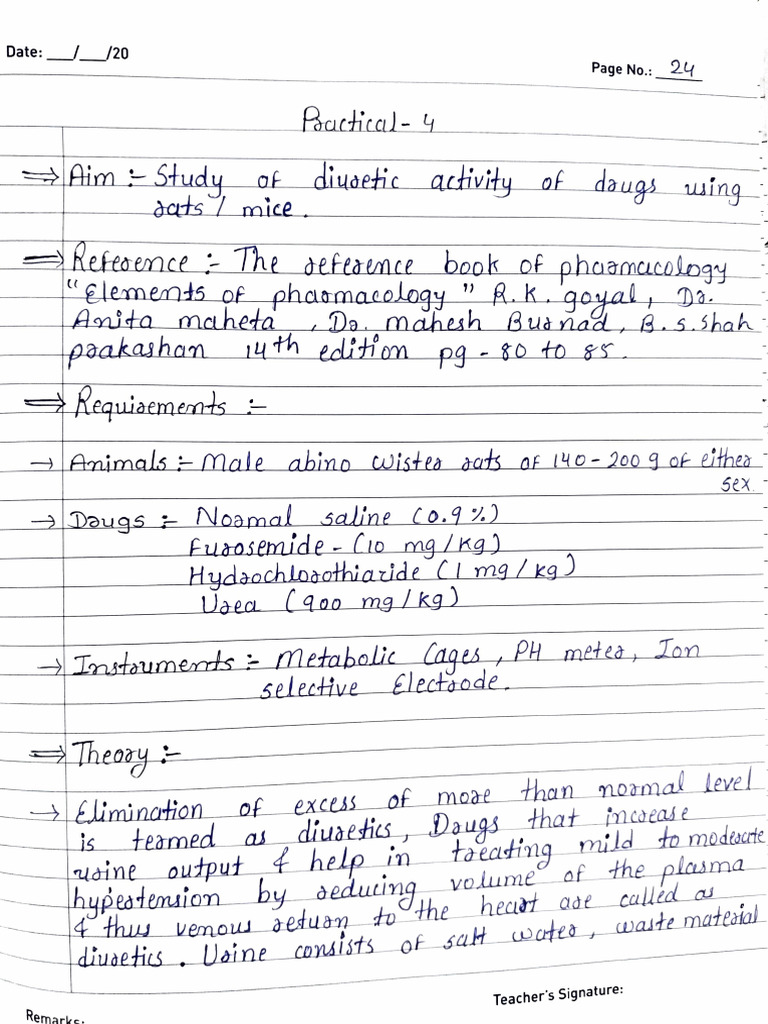 Practical 4. Pharmacology-2 | PDF