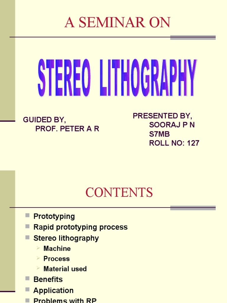 Rapid Prototyping with Stereolithography | PDF | Industrial Processes | Design