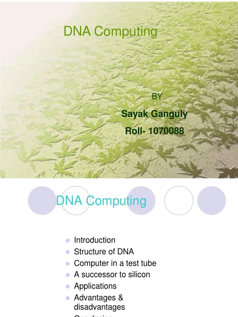 DNA Computing New | PDF | Nucleotides | Dna